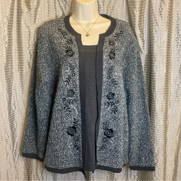 Cathy Daniels | Sweaters | Cathy Daniels Womens Gray Sweater Xl | Poshmark